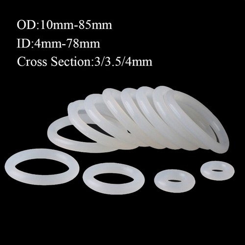 Food Grade Silicone Rubber O Rings 3mm 3.5mm 4mm Cross Section ID 4 ...