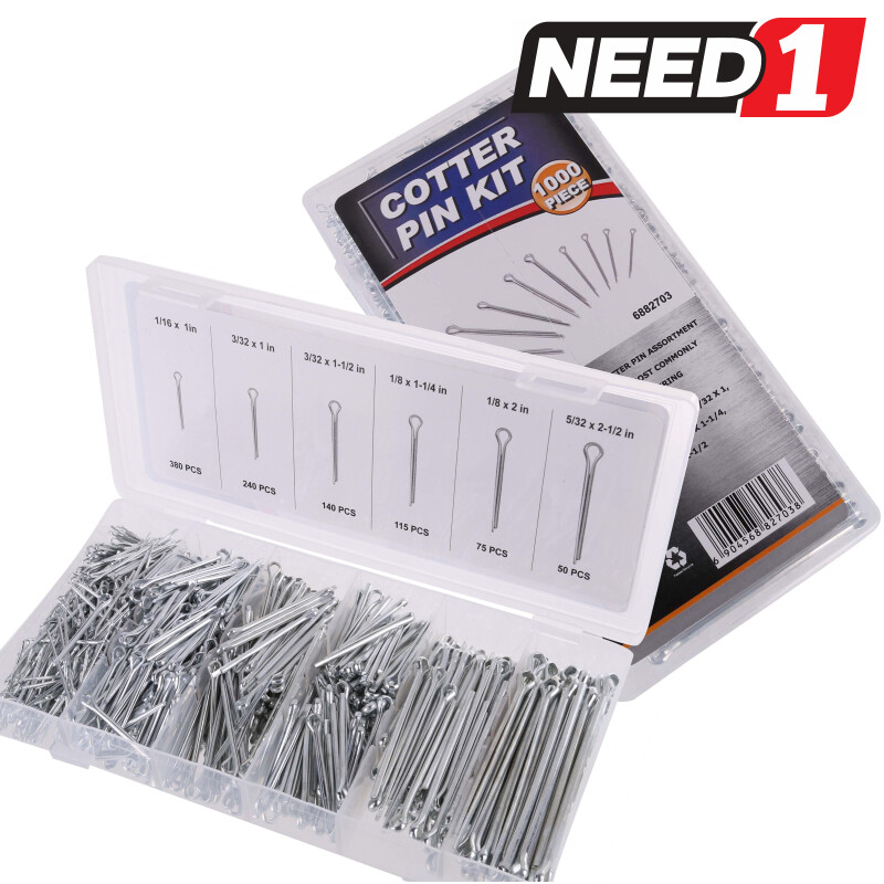 JMV 1000pc Cotter Pin Assortment with Storage Box | eBay Australia