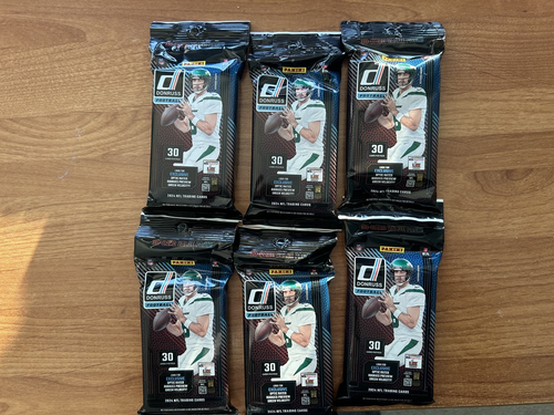 6 Packs 2024 Panini Donruss NFL 30 Card Fat Pack Cello Value NEW ...
