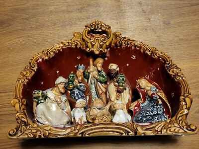 Vintage Tii Collections ceramic Holy Family Christmas Nativity Manger ...