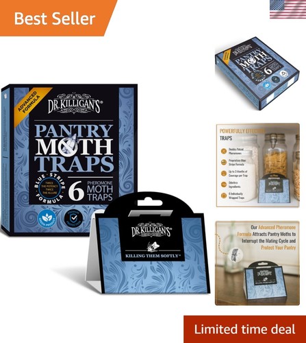 Effective 6-Pack Pantry Moth Traps with Pheromones - Stylish Blue ...