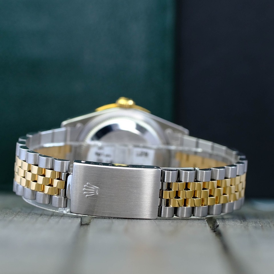 Rolex Datejust Mens Two-Tone 18KY Steel Ice Blue Diamond Dial 1.50cts ...