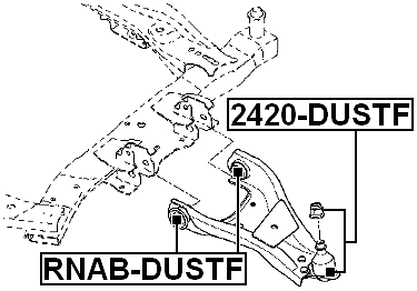 Arm Bushing Front Lower Arm Febest RNAB-DUSTF Oem 545011697R | eBay