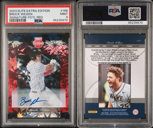 2023 Panini Elite Extra Edition Brock Wilken Signature FOTL Red #3/5 ...