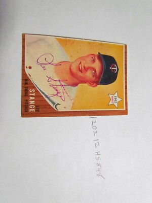 1962 Topps Lee Strange Signed Baseball Card | eBay