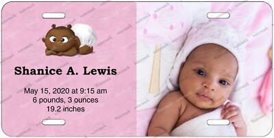 Baby Girl Announcement Personalize Any Text License Plate Tag For Auto ...