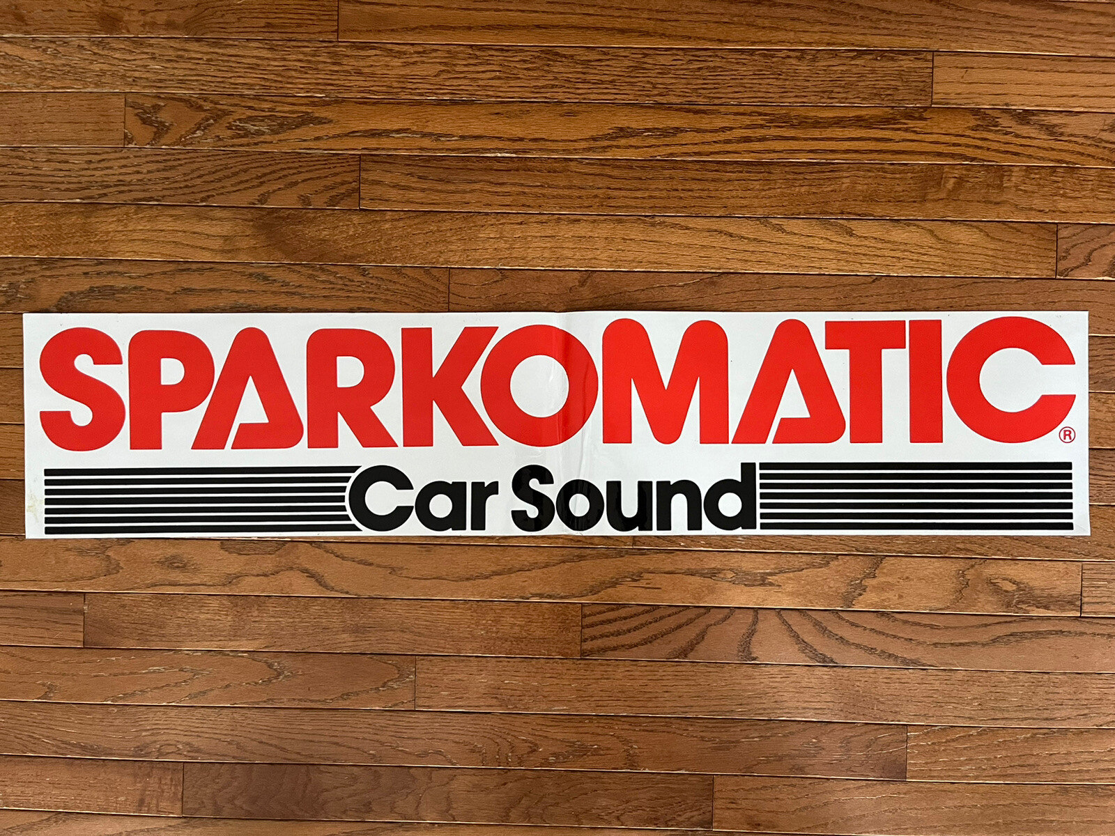 Original Vintage Large Sparkomatic Car Sound Sticker ~29x6” | eBay