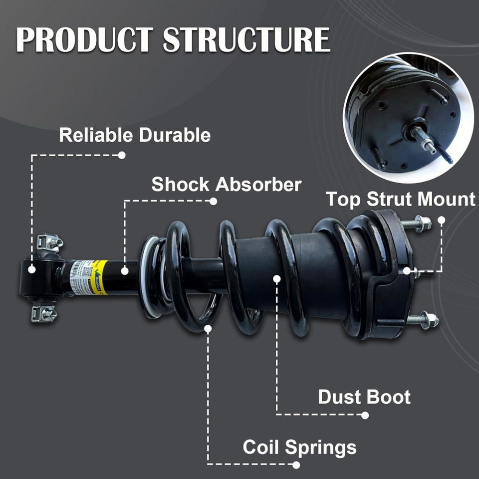 4x Front Rear Shock Struts w/MagneRide For Cadillac Escalade Tahoe GMC ...