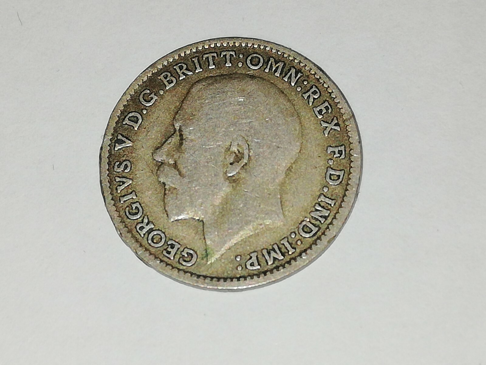 Silver Coin 3 PENCE 1922 GEORGIVS V D.G.BRITT OMN REX F.D.IND IMP. | eBay