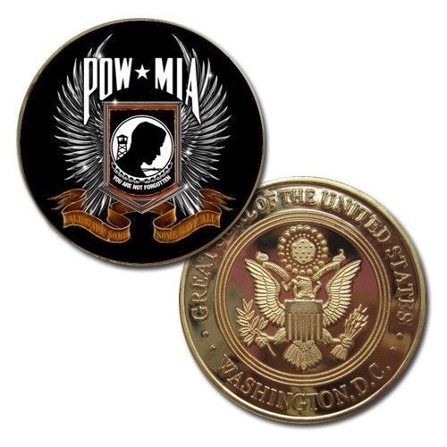 U.S. Pow Mia | Gold Plated Challenge Coin | eBay