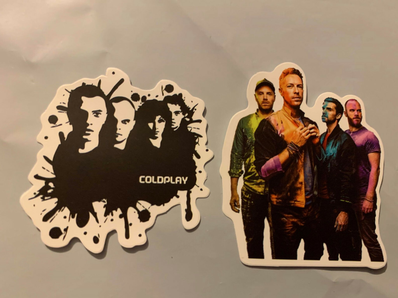 Lot of 2 COLDPLAY 2" x 2" Band Logo STICKERS Black White FAST! FREE! | eBay