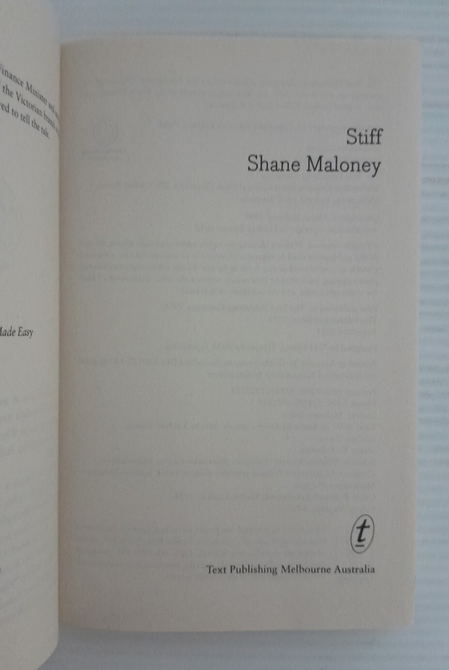 Stiff by Shane Maloney (Paperback, 2012) | eBay