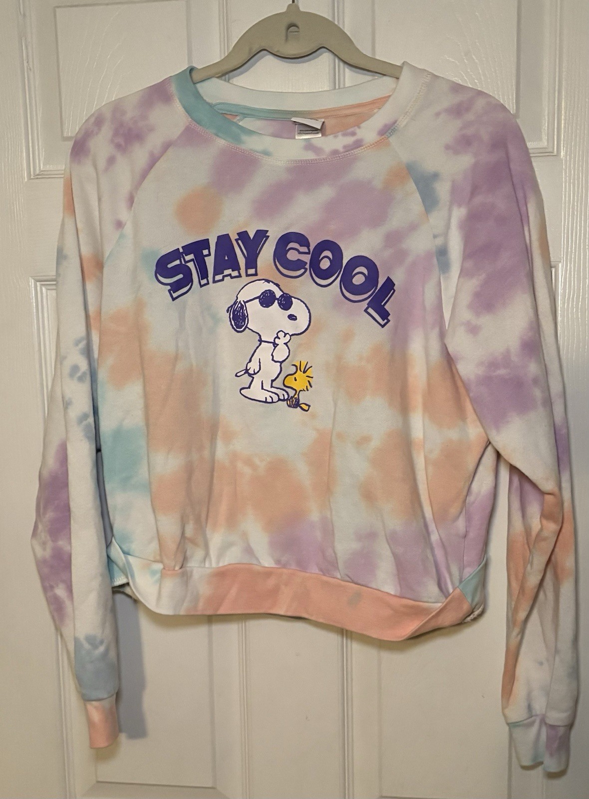 Licensed PEANUTS Snoopy 'STAY COOL" JUNIORS Tie Dye c… - Gem