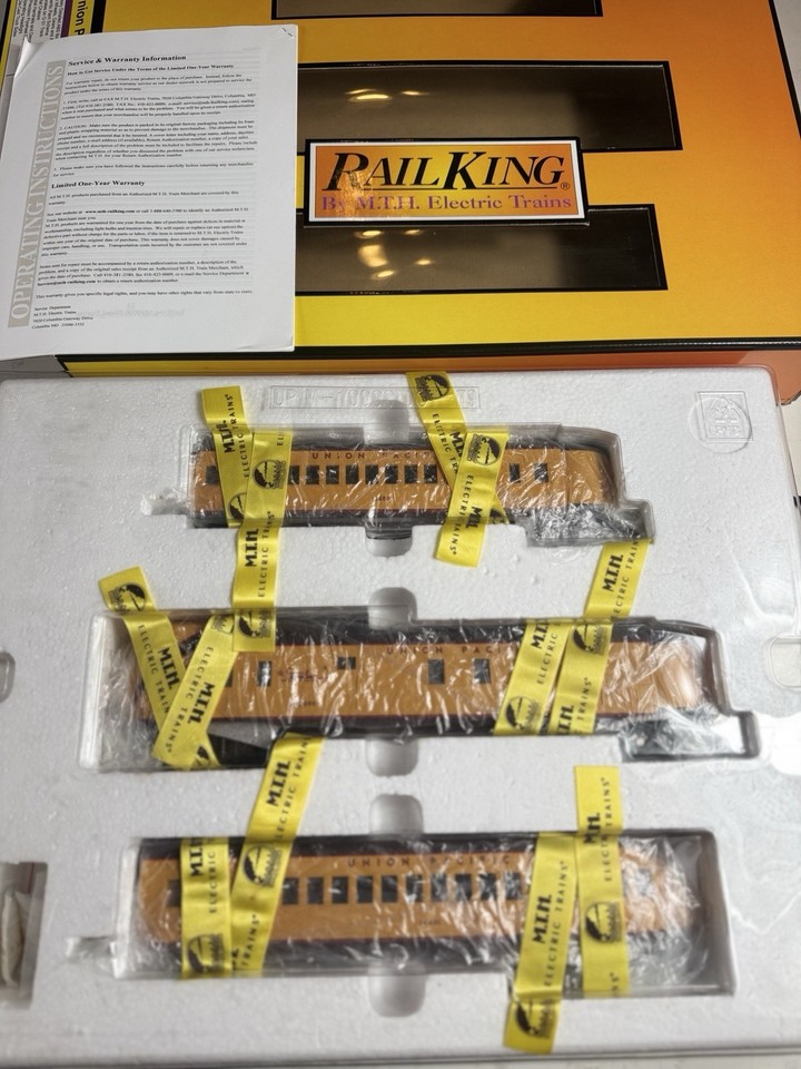 Rail King MTH O Union Pacific M10000 Diesel Passenger Set w/Proto Snd ...