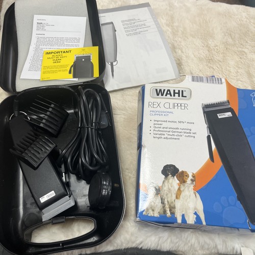 Wahl Rex professional dog grooming corded clippers + 2 attachment combs ...