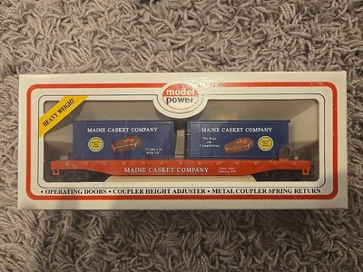 Model Power HO Scale - 51' Flat With Two 20' Containers #8308 Maine ...