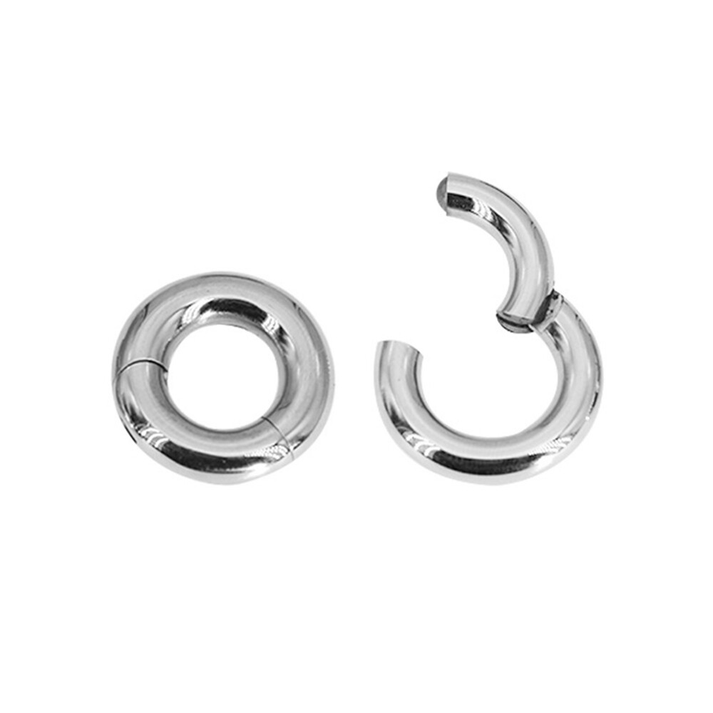 Large Gauge 12g-00g Steel Hinge Septum Universal Nose Ear Ring Piercing ...