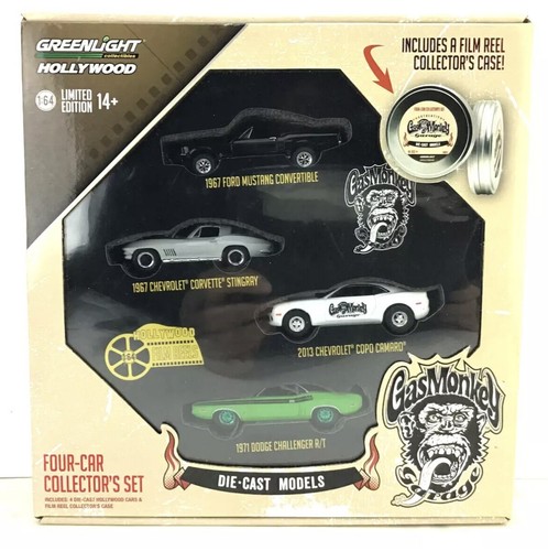 GreenLight Hollywood Gas Monkey Four Car Set with a Green Machine Chase ...