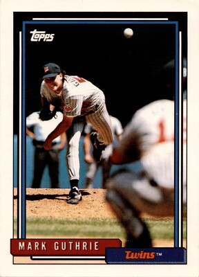 1992 Topps Minnesota Twins Baseball Card #548 Mark Guthrie | eBay