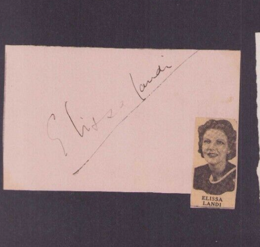 Autographed Album Page Actress Elissa Landi Sign of The Cross After The ...