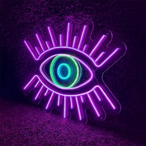 Evil Eye Neon Sign Wall Art Decor | Anime Neon Sign | LED Neon Sign ...