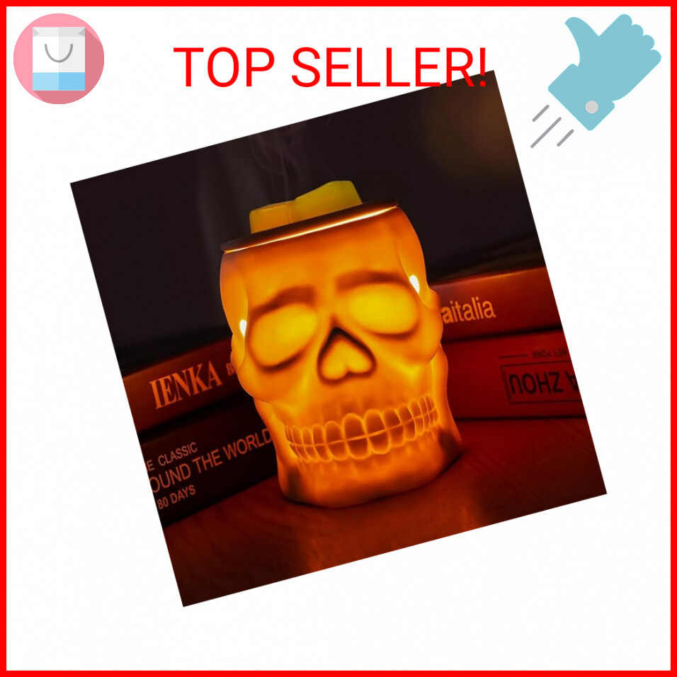 STAR MOON Ceramic Skull Wax Melt Warmer Electric Scentsy Warmer Home ...