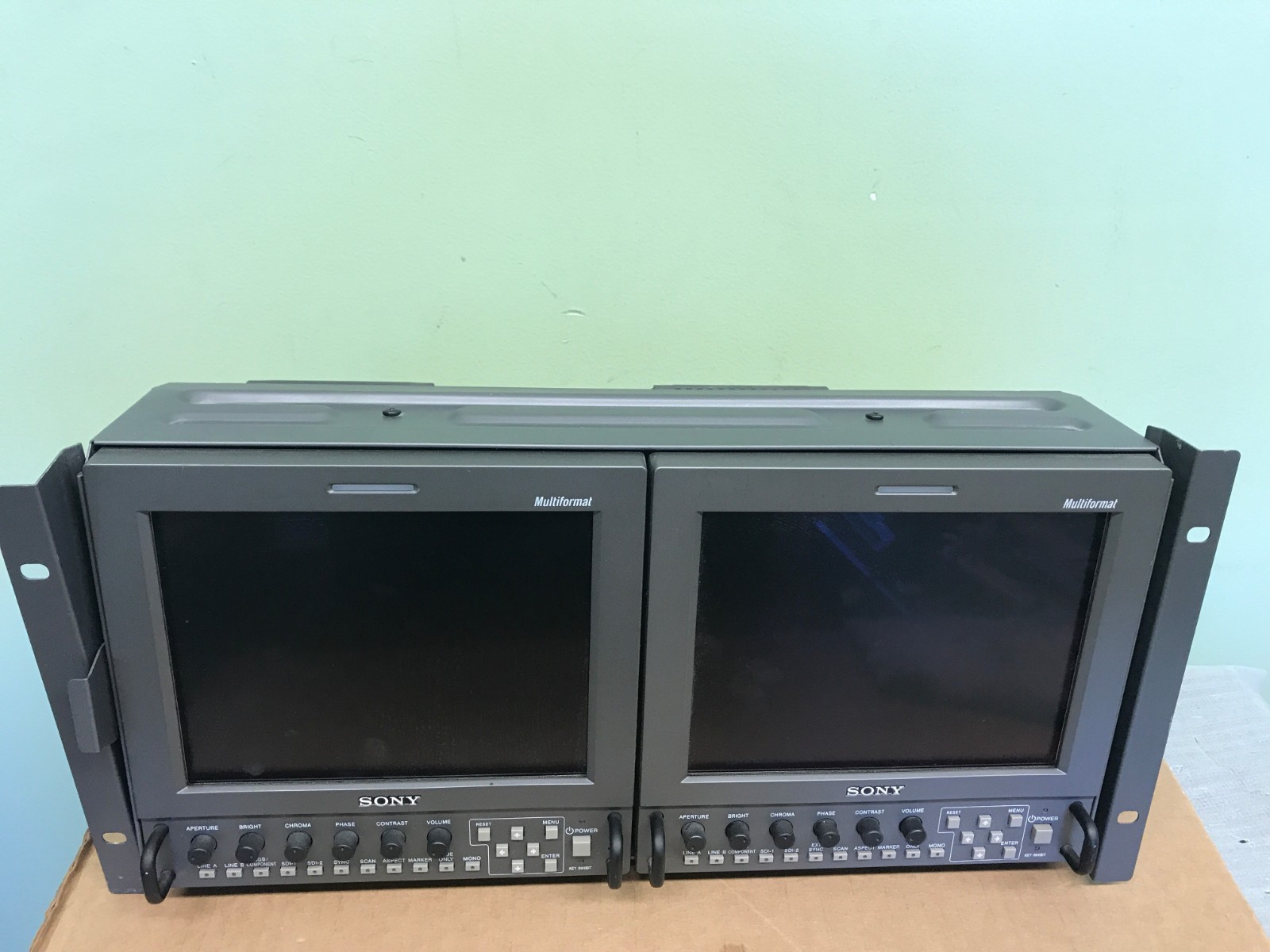 LOT OF ( 2 ) SONY LMD-9050 HD-SDI COLOR MONITORS w/AC Adapters, W/Rack Mount | eBay