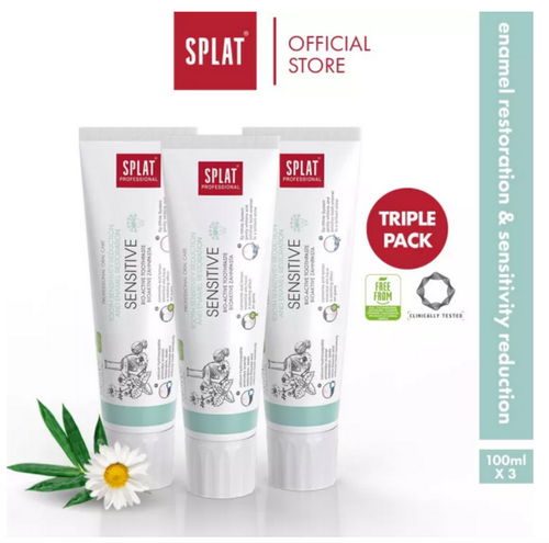 FREE Ship + 3 SPLAT SENSITIVE REDUCTION TOOTHP ENAMEL RESTORAT 130 GRAM ...