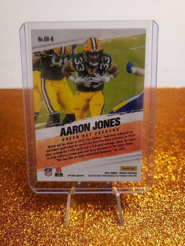 2021 Panini Mosaic Aaron Jones Got Game Green Mosaic Prizm #GG-8 ...