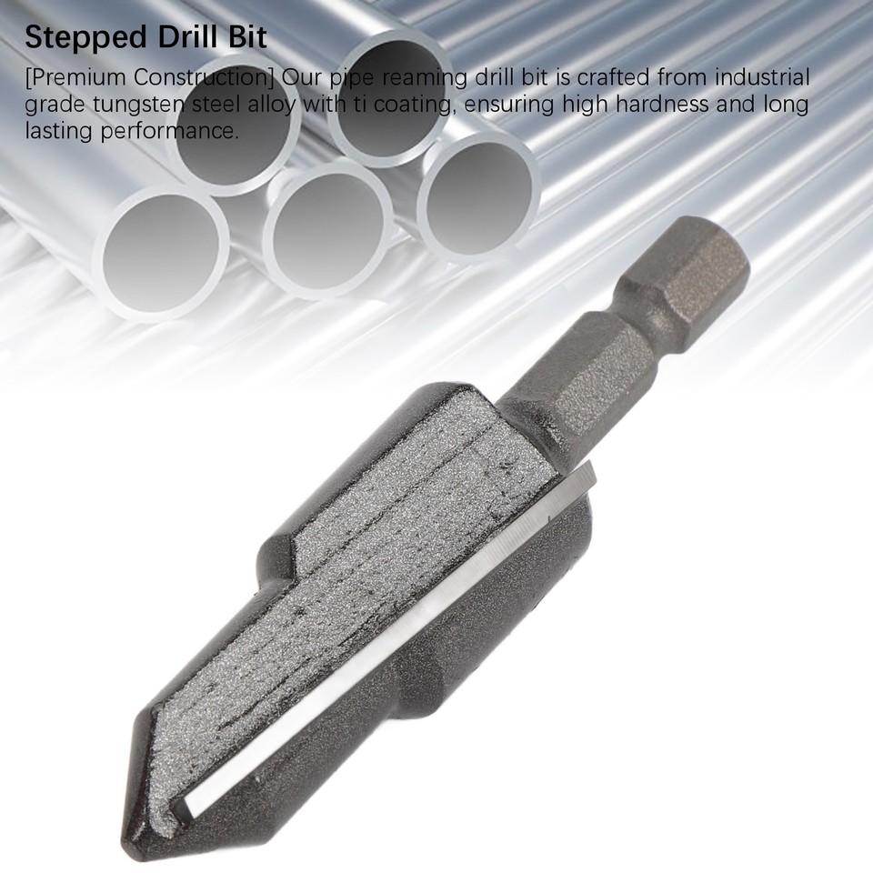 Pipe Reaming Drill Bit 1/4 Inch Hex Shank 15-19mm Blade Diameter ...