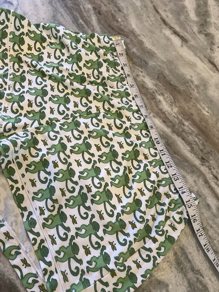 Roller Rabbit Large Green Monkeys Shorts Pajamas Set Pima Cotton | eBay