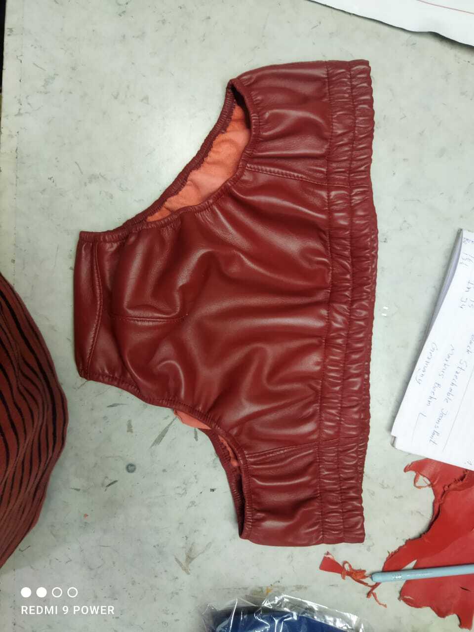 A pair of two Mens Maroon & Blue Briefs. Real Soft Sheepskin Leather ...