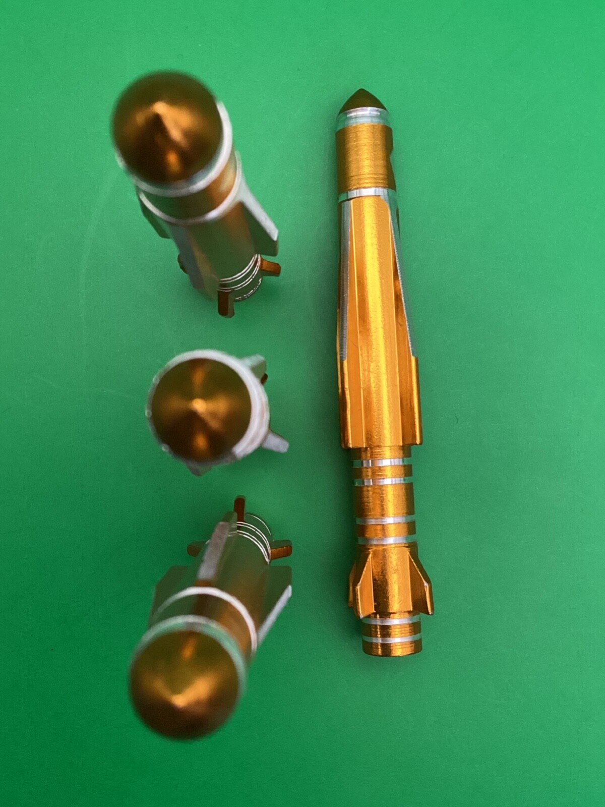 Long Rocket Style Air Valve Cover Cap Colour Gold | eBay Australia