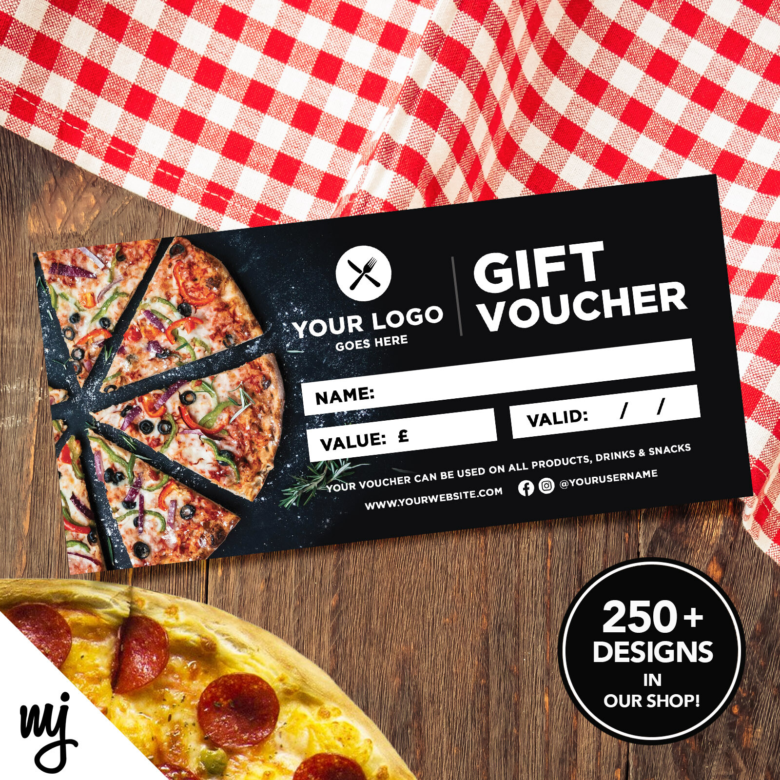 Custom Printed Business Gift Vouchers | Fast Food Restaurant Takeaway ...