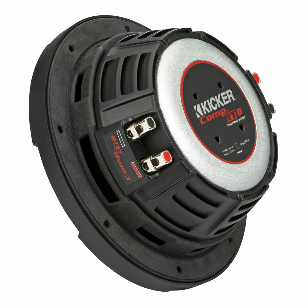 KICKER 48CWRT82 8 Inch 600W CompRT81 Dual 2 Ohm Car Subwoofer ...