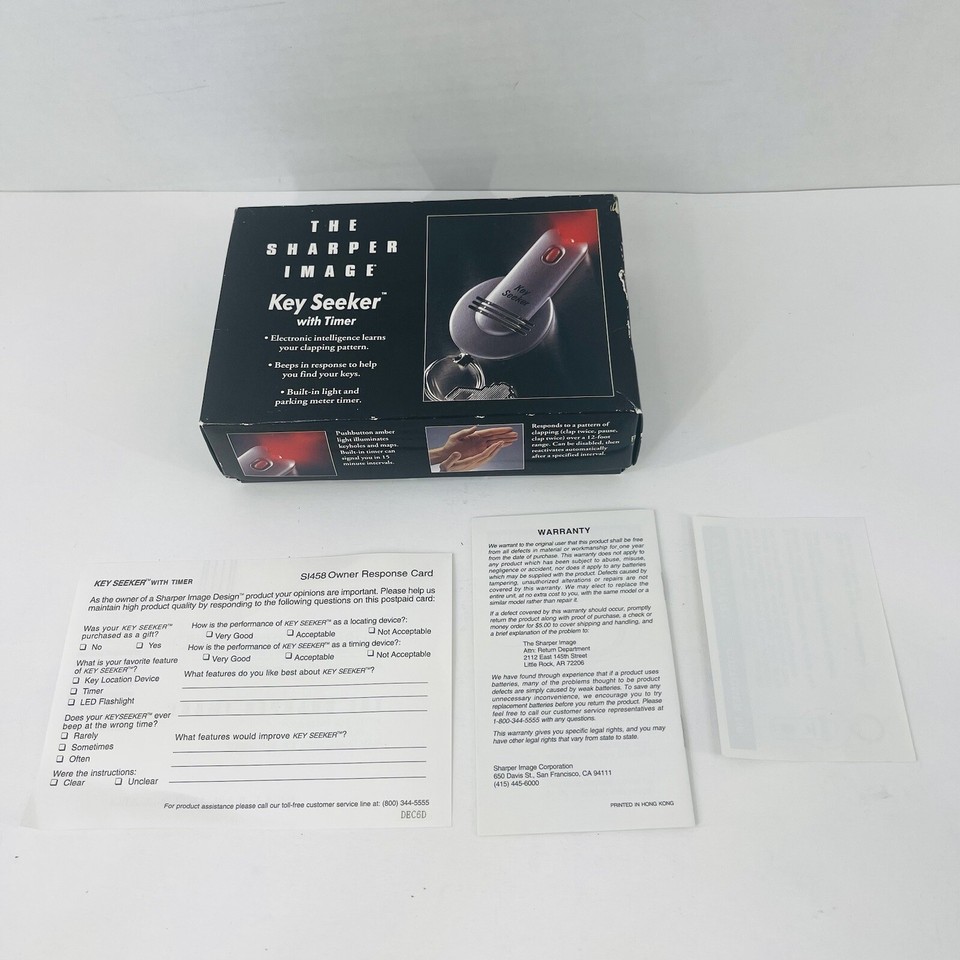 The Sharper Image Design Key Seeker with Timer Model SI458 Package Wear ...