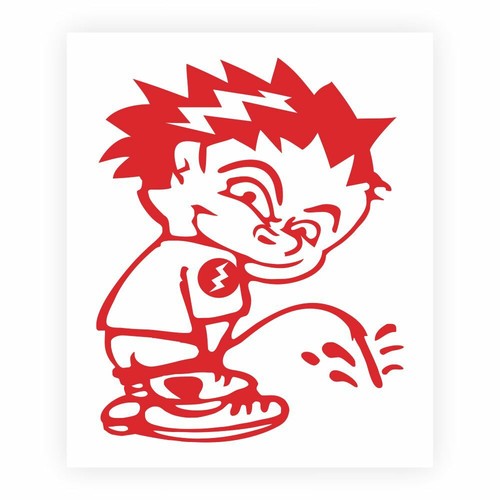 Stickers Monello Pipì Red 14 x 16 cm | eBay