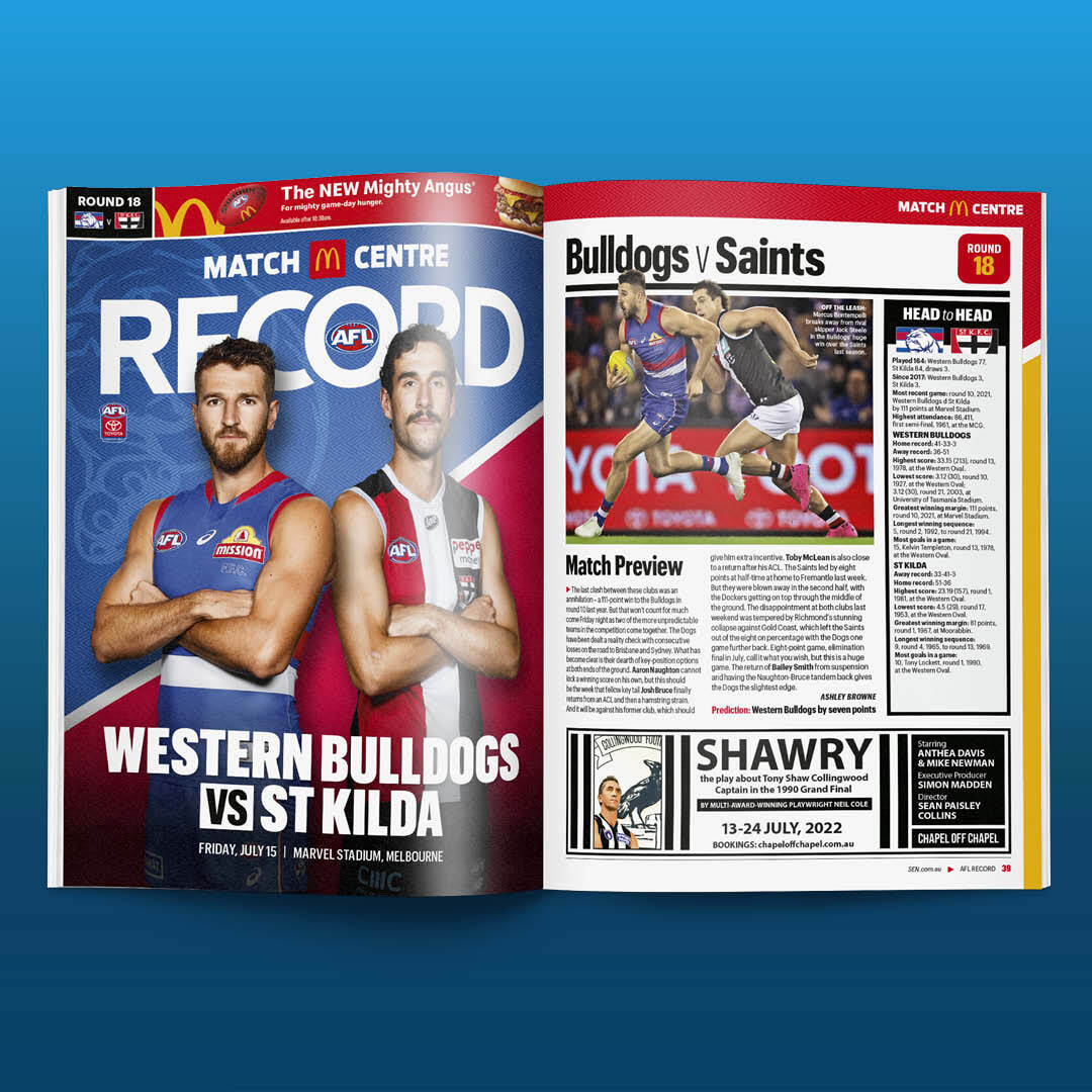 Official AFL Footy Record Magazine Round 18 2022 | eBay Australia