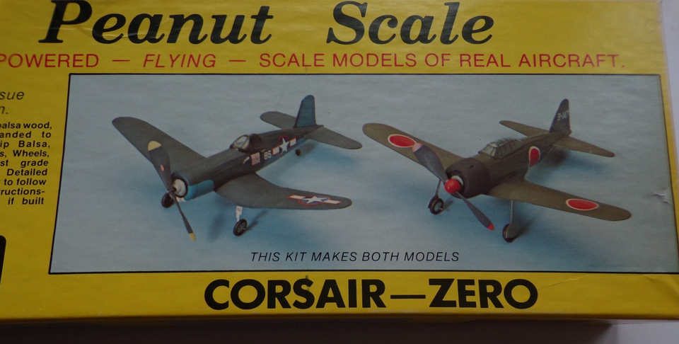 Sterling Peanut Scale Corsair-Zero Balsa Flying Scale Models Kit P4 | eBay