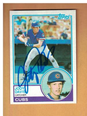 Jody Davis AUTOGRAPHED 1983 TOPPS BASEBALL CARD SIGNED CHICAGO CUBS | eBay