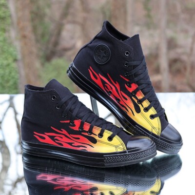 Converse Chuck Taylor All Star Hi Flames 2004 Men’s Size 12 Black ...