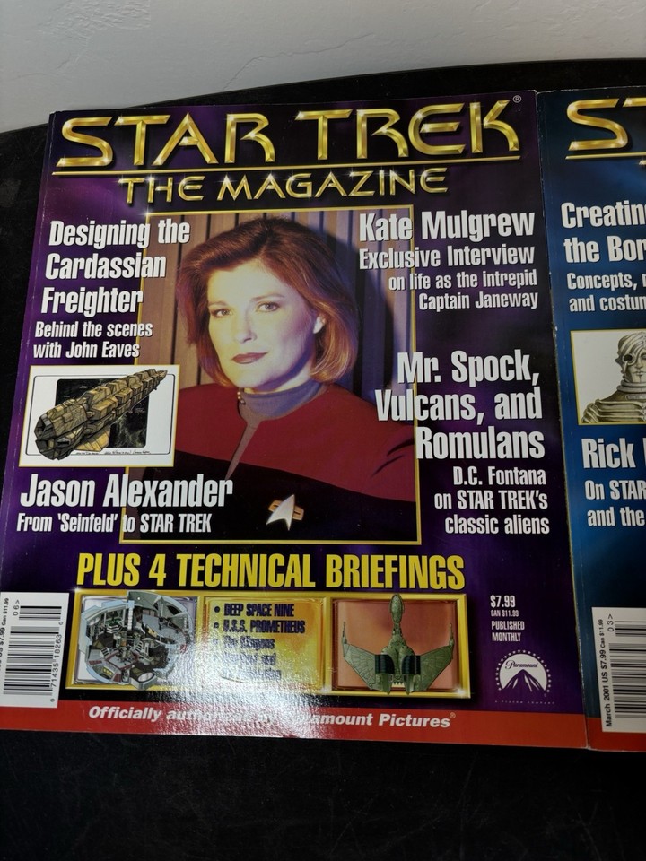Star Trek The Magazine June 1999 & March 2001 Collector's Edition Lot ...