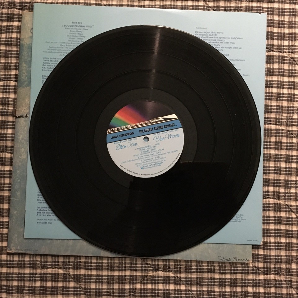 Elton John ‎– Blue Moves LP 1976 MCA Records ‎– MCA2-11004 Notch | eBay UK