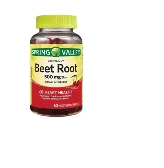 Spring Valley Beet Root Supplement Gummies Cherry 500 mg 60 Count | eBay