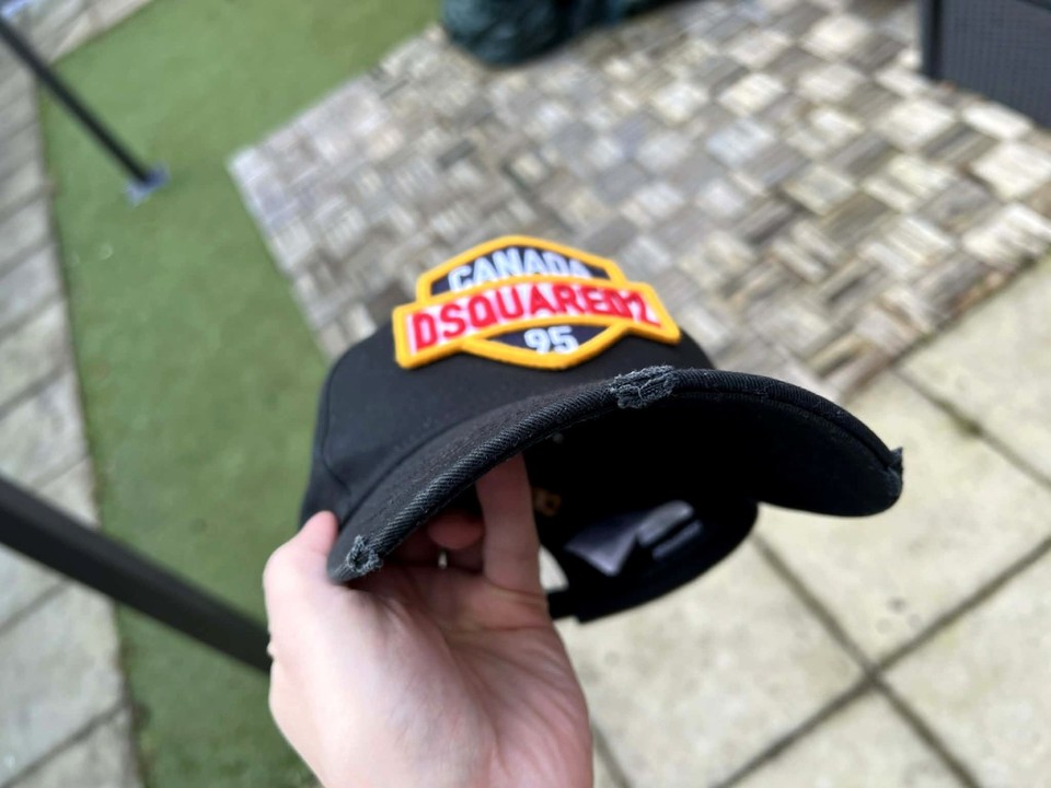 Men's Dsquared2 Patch Baseball Cap / Black / One Size / RRP £125 | eBay UK