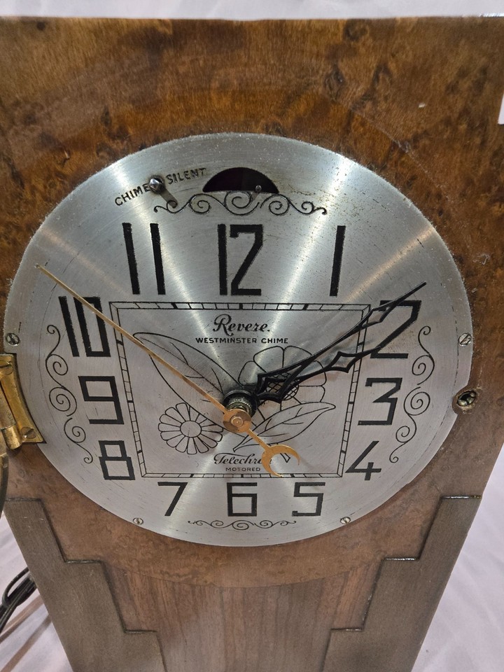 VINTAGE 1940'S REVERE MANTEL CLOCK TELECHRON ELECTRIC WESTMINSTER CHIME ...