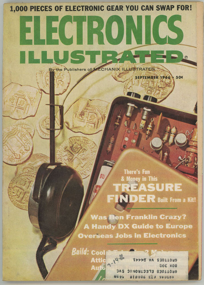 VINTAGE SEPTEMBER 1966 ELECTRONICS ILLUSTRATED MAGAZINE BOOK, TREASURE ...