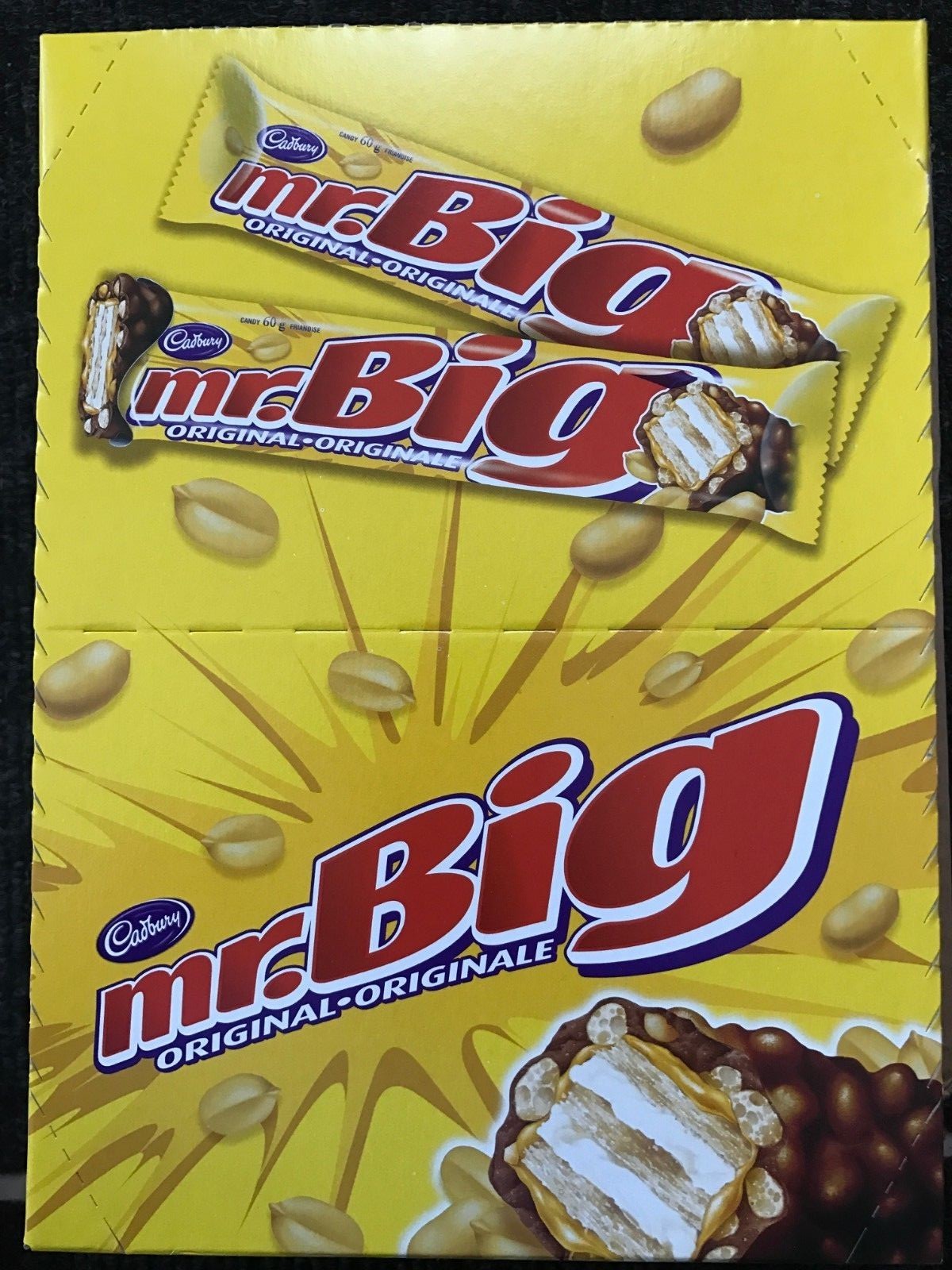 24 CADBURY MR BIG CHOCOLATE CANDY BARS 60g MADE IN CANADA FRESH ...