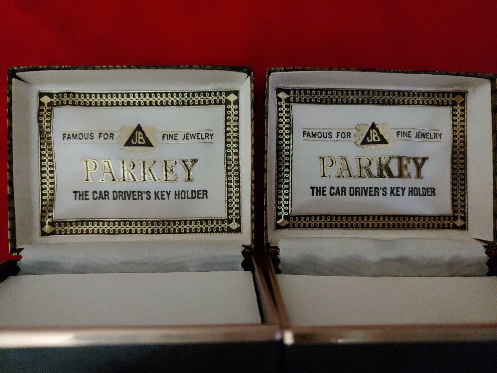 (2) PARKEY The Car Driver's Key Holder 60's Vintage Spring Action ...