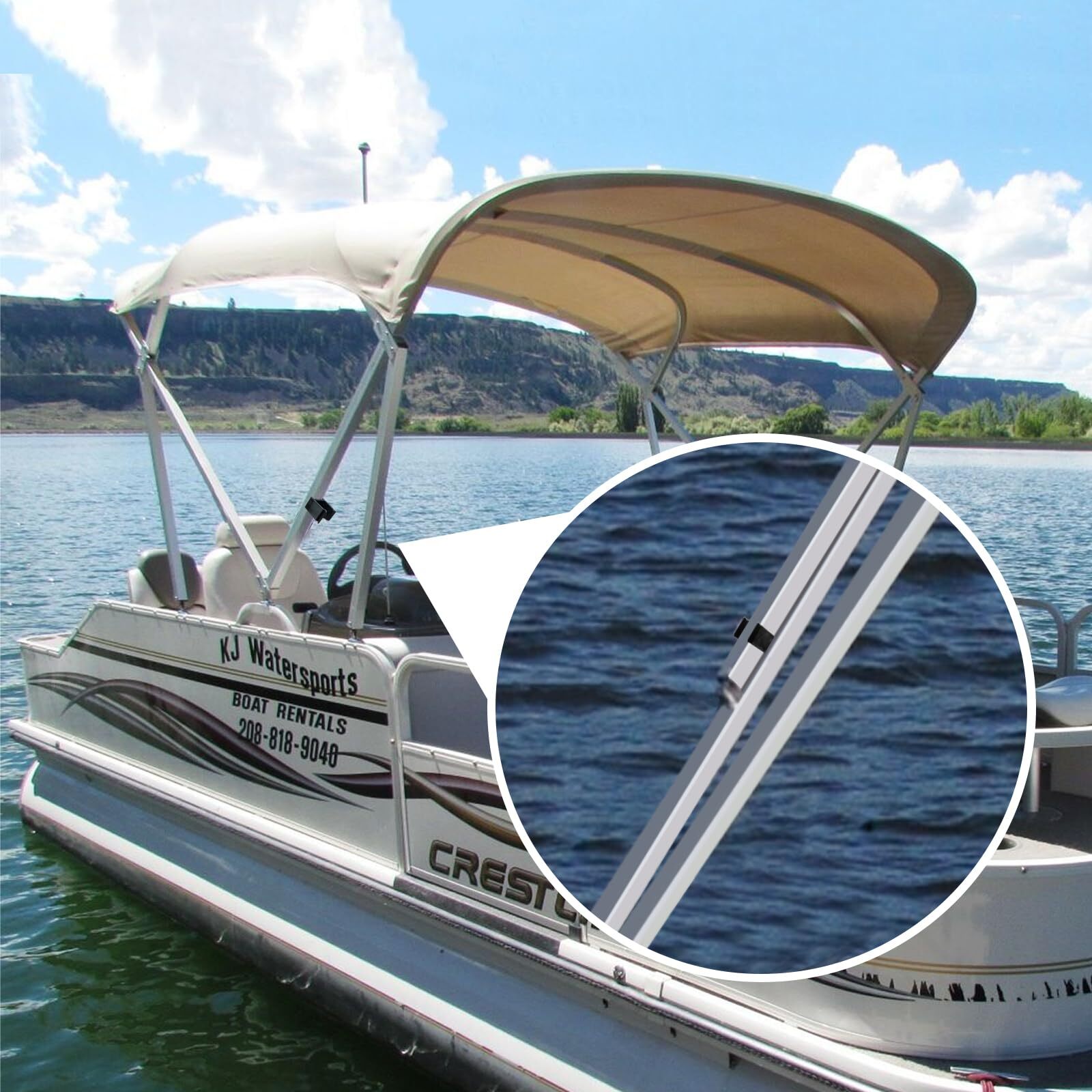 Pontoon Boat Bimini Top Clips 1-1/4 Inch Bimini Top Parts Hardware Fit ...